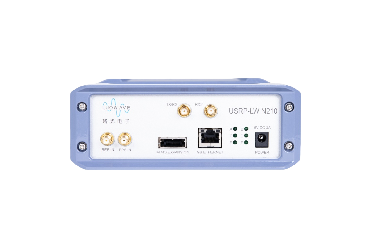 USRP N210 SDR, 1x1, DC–6GHz, Gigabit Ethernet, MIMO